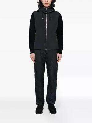 MOORER Contrasting Hooded Jacket