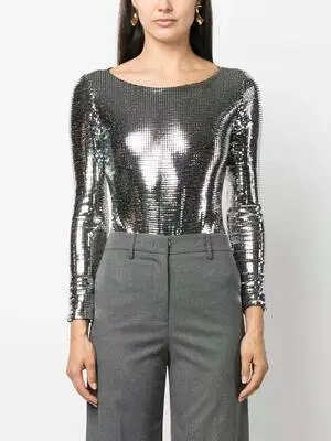 BLANCA VITA Bromelia Sequin Bodysuit