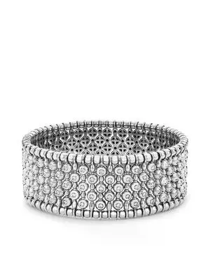 PRAGNELL 18kt White Gold Diamond Wide Bangle