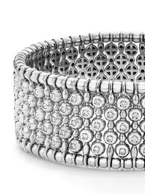 PRAGNELL 18kt White Gold Diamond Wide Bangle