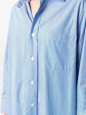 BLANCA VITA Oversized Striped Cotton Shirt