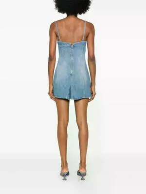 NENSI DOJAKA Denim Mini Dress With Godet Design
