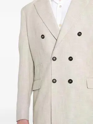 Eleventy Double-breasted Blazer - Grey