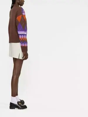 Versace Argyle Knit Jumper - Brown