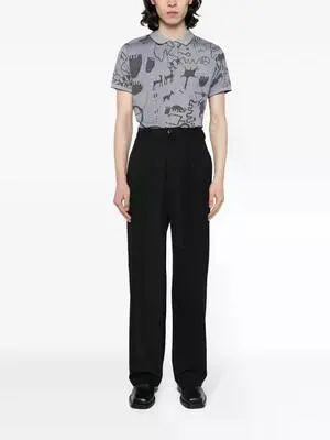 VIVIENNE WESTWOOD Graphic-print Polo Shirt - Grey