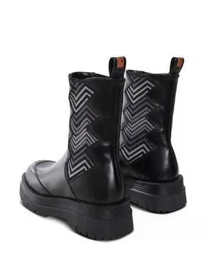 Missoni Embroidered Design Calf Leather Boots