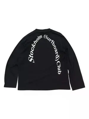STOCKHOLM SURFBOARD CLUB Long Sleeve Crewneck T-shirt With Rear Logo Print