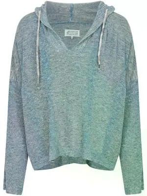 MAISON MARGIELA V-neck Drawstring Hood Sweater