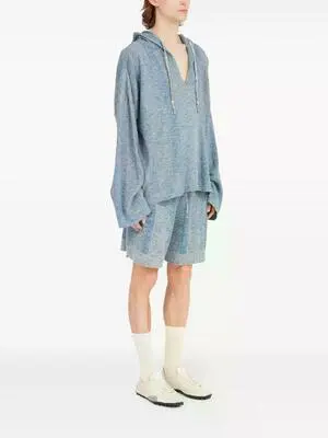 MAISON MARGIELA V-neck Drawstring Hood Sweater