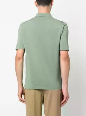 DELL'OGLIO Open-placket Cotton Polo Shirt