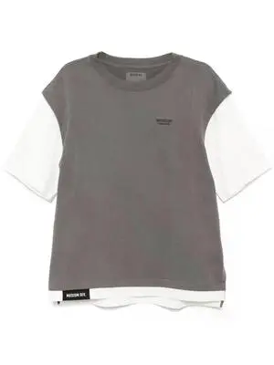 MUSIUM DIV. Logo-embroidered T-shirt - Grey