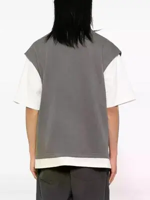 MUSIUM DIV. Logo-embroidered T-shirt - Grey
