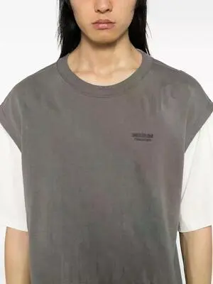 MUSIUM DIV. Logo-embroidered T-shirt - Grey