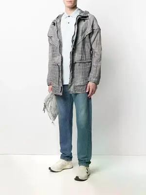 Stone Island Abstract Print Hooded Jacket