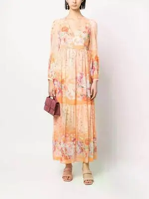 TWINSET Empire-line Floral Print Maxi Dress