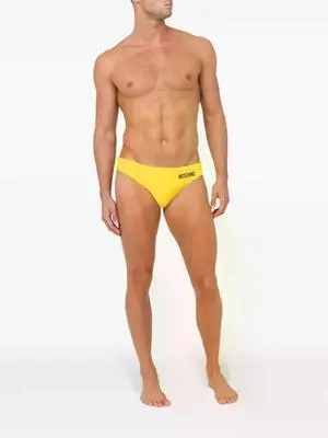 Moschino X Smiley® Logo-print Swim Briefs - Yellow
