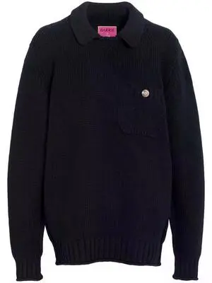BARRIE Chunky Knit Cashmere Jumper - Blue