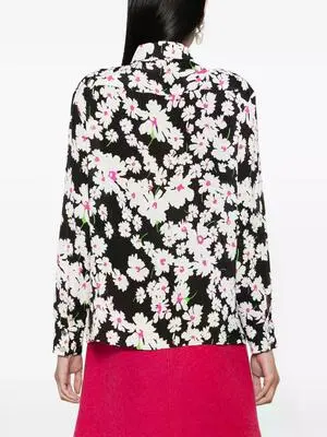MSGM Floral-print Long Sleeve Shirt