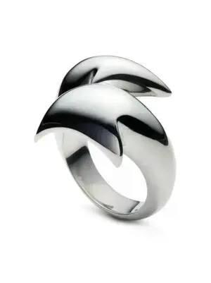 NEIGHBORHOOD Sterling Ring With Engraved Logo - Silver