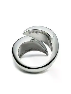NEIGHBORHOOD Sterling Ring With Engraved Logo