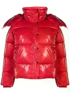 Calvin Klein Hooded Puffer Coat - Red