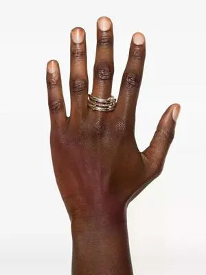 SPINELLI KILCOLLIN Sterling And 18kt Yellow Gold Libra Ring With Pavé Diamonds