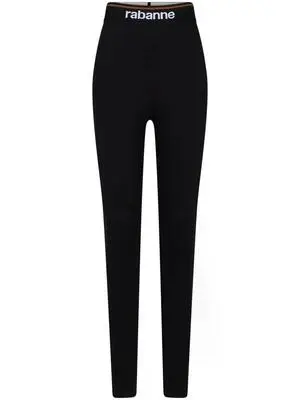 Rabanne Bodyline Logo-waistband Leggings - Black
