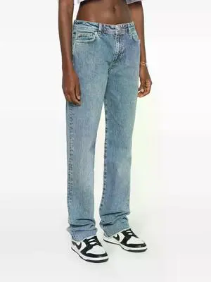 CHIARA FERRAGNI Logo Embroidered Straight Leg Jeans