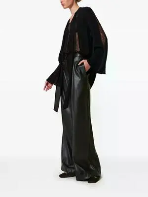 TWINSET Wide-leg Faux-leather Trousers