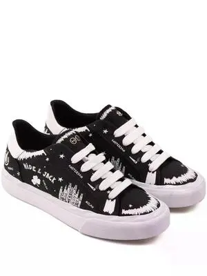 HIDE&JACK Toby Graphic Low-top Canvas Sneakers - Black