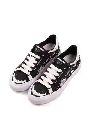 HIDE&JACK Toby Graphic Low-top Canvas Sneakers - Black