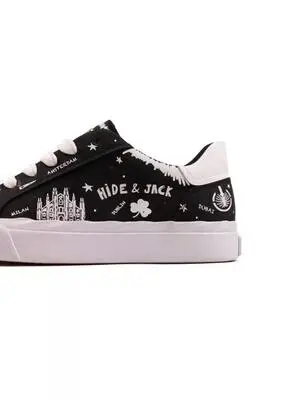 HIDE&JACK Toby Graphic Low-top Canvas Sneakers - Black