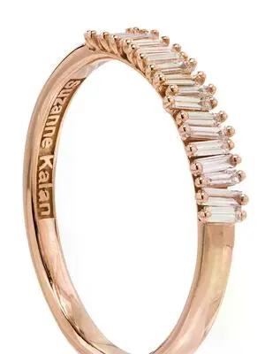 SUZANNE KALAN 18kt Rose Gold Diamond Band Ring