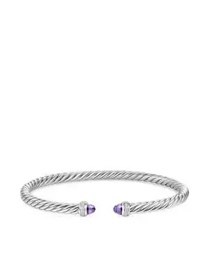 David Yurman Sterling Amethyst And Diamond Bracelet