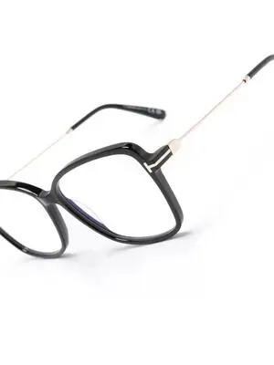 TOM FORD Square Frame Full Rim Eyeglasses - Black
