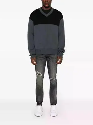 PURPLE BRAND Slim Fit Distressed Denim Jeans