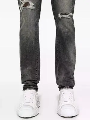 PURPLE BRAND Slim Fit Distressed Denim Jeans