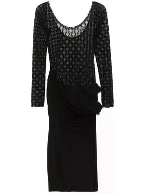 Givenchy 4g Mesh Midi Dress - Black