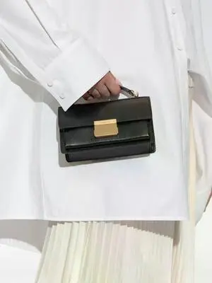 GOLDEN GOOSE Small Venezia Leather Tote Bag - Black
