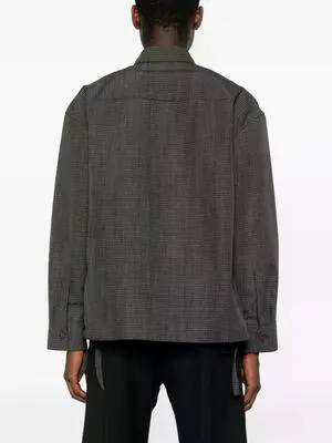 JIL SANDER Striped Wool Shirt Jacket