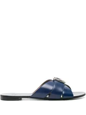 GIUSEPPE ZANOTTI Geraldine Flat Slides - Blue
