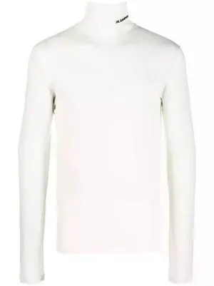 JIL SANDER Logo-print Roll Neck Jumper