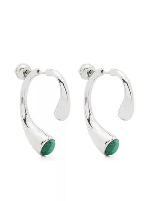 PANCONESI P Malakite Earrings - Silver