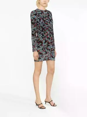 Zadig&Voltaire Radar Floral-print Embellished Silk Mini Dress