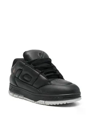 Axel Arigato Area Puff Sneakers In Calf Leather - Black