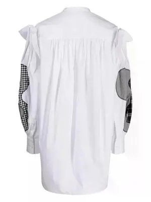 ENFOLD Patchwork Long-sleeved Shirt