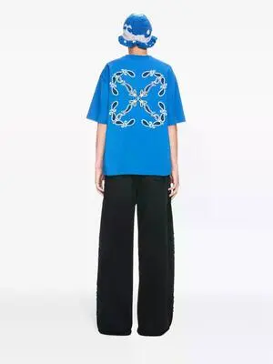 Off-White Arrow Bandana-embroidered Cotton T-shirt