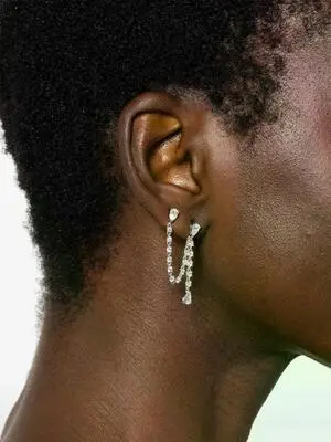 ANITA KO 14ct White Gold Diamond Drop Earring - Silver