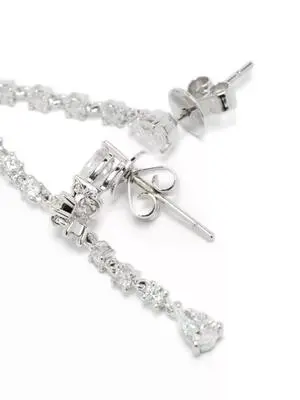 ANITA KO 14ct White Gold Diamond Drop Earring - Silver