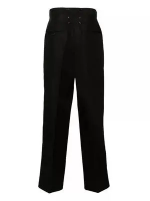 MAISON MARGIELA High-waist Wide-leg Trousers - Black